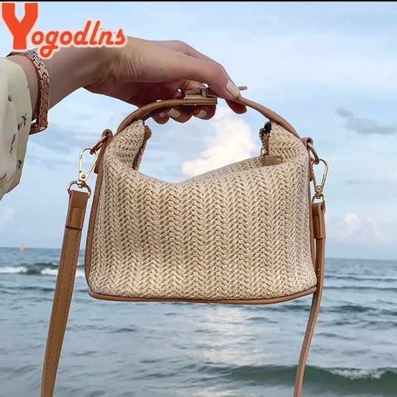 yogdlins | Bags | New Cute Cream Straw Handshoulder Bag | Poshmark